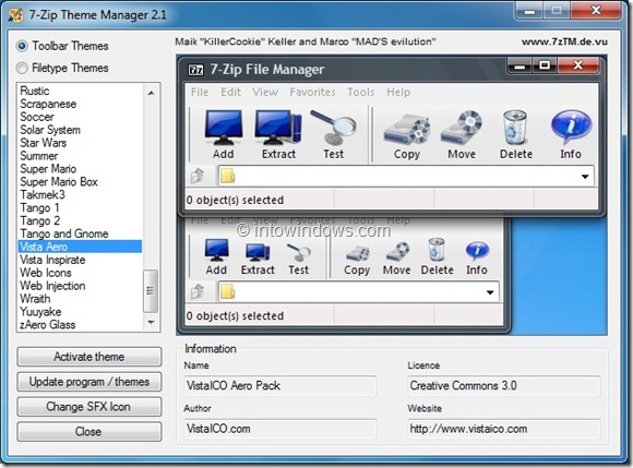 🥇7-Zip Theme Manager: personalice la interfaz de usuario de 7-Zip