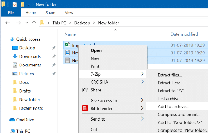 🥇Cómo crear un archivo ZIP protegido con contraseña usando 7-Zip en ...